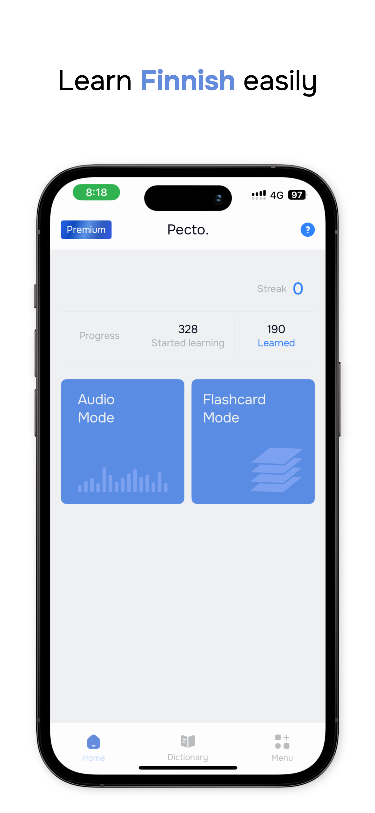 Pecto - Learning Finnish for busy people | Audio & Flashcard App
