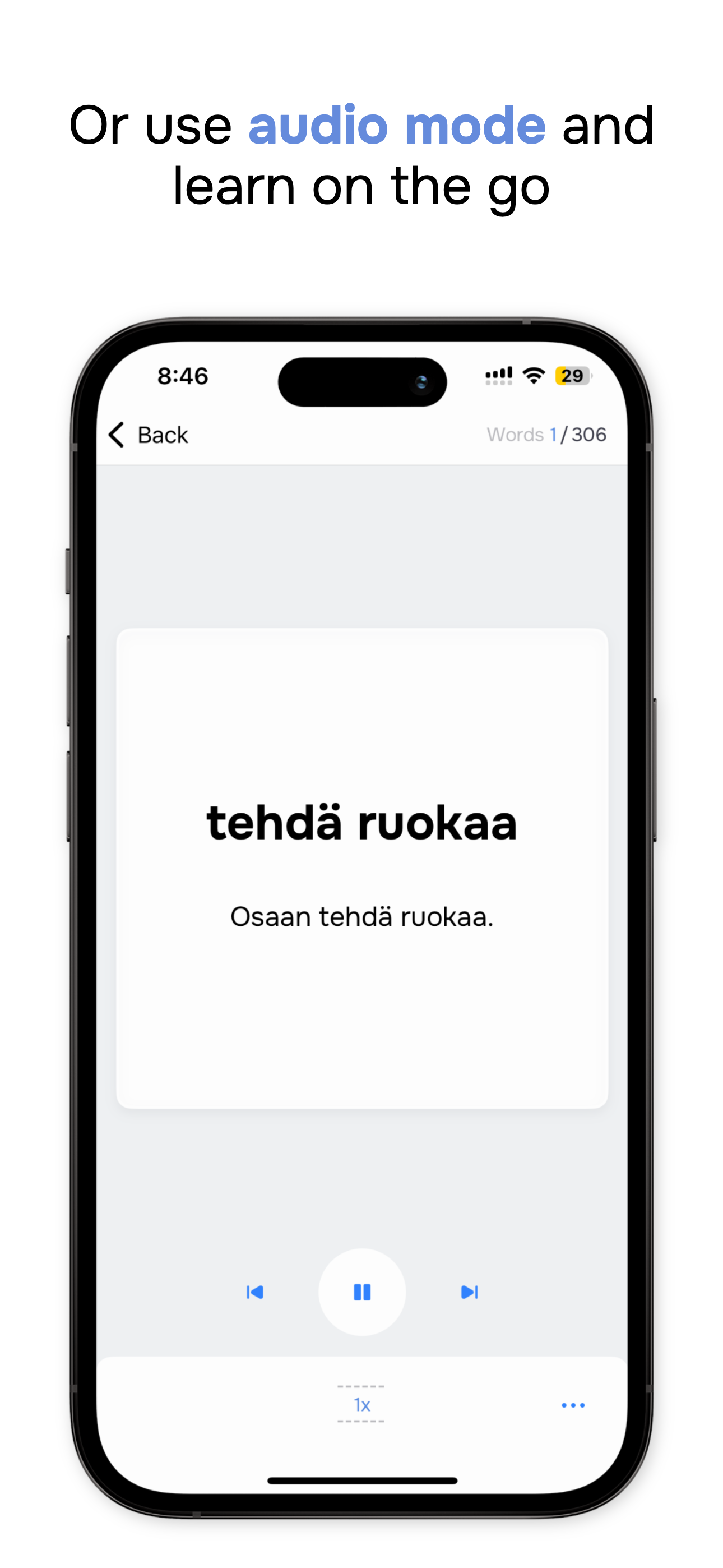 Pecto - Learning Finnish for busy people | Audio & Flashcard App